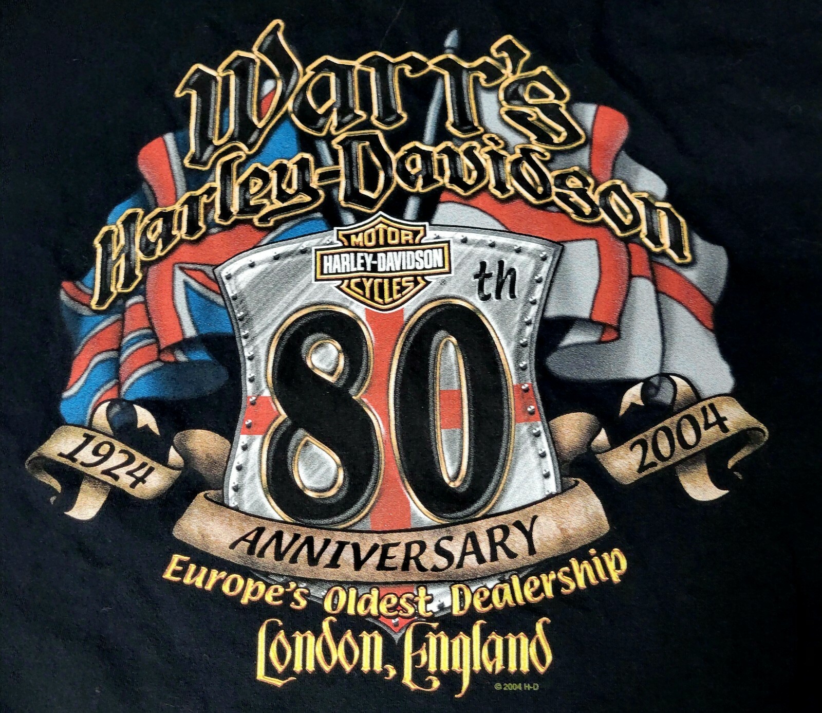 Harley Davidson Warr’s London England 80th Anniversar… - Gem
