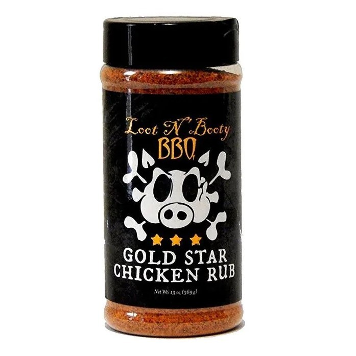 Loot+N%27+Booty+BBQ+Gold+Star+Chicken+Rub+13+Oz+Shaker for sale online ...