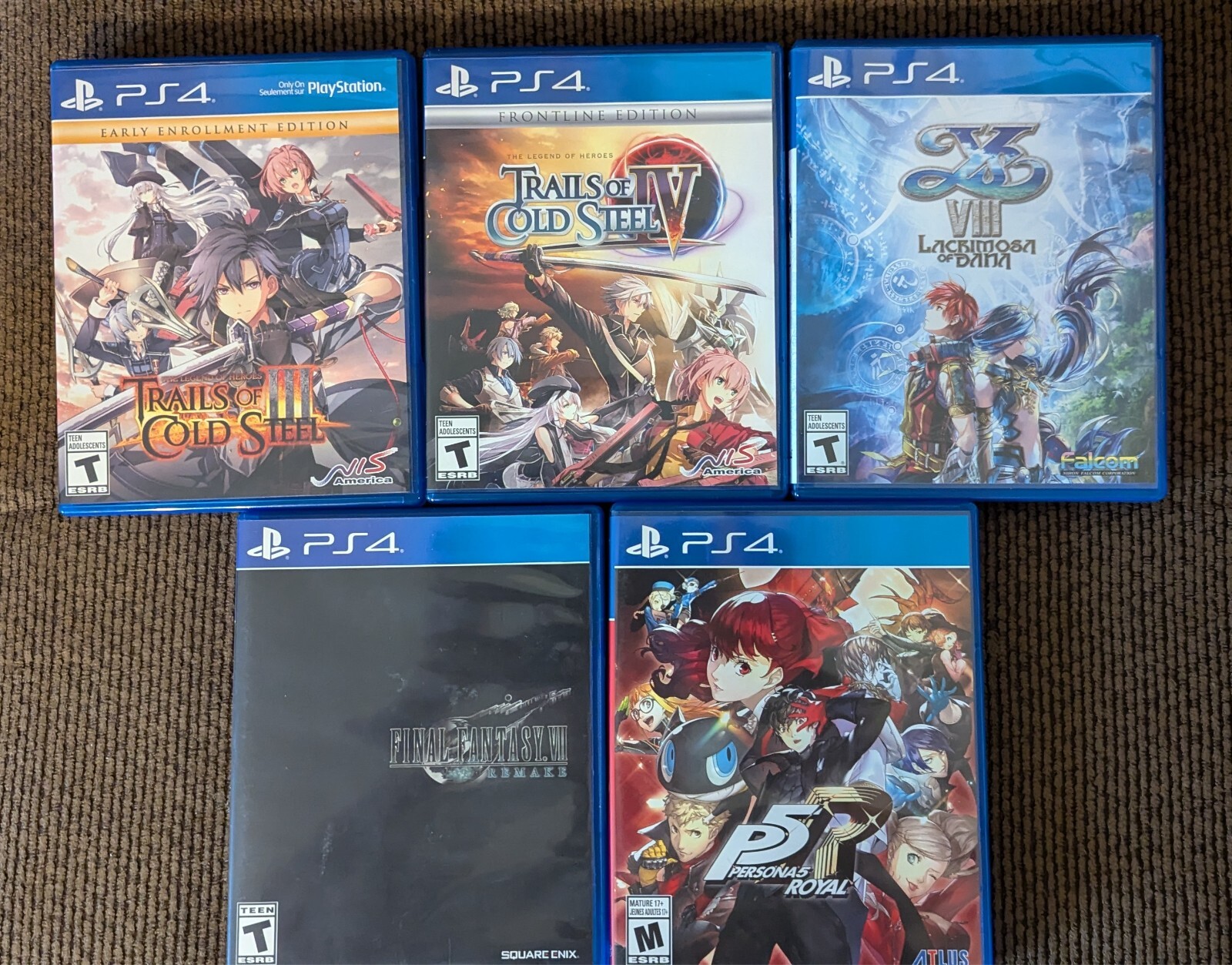 PS4 JRPG Lot Trails of Cold Steel 3, 4, Persona 5 Royal, YS VIII | eBay