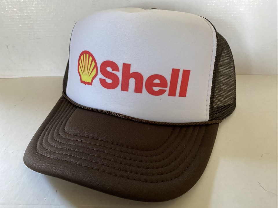 Vintage Shell Oil Hat Gasoline Trucker Hat Adjustable snapback Brown ...