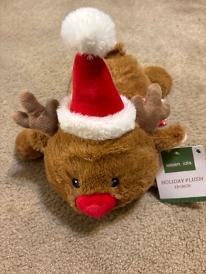 Hugfun Reindeer Scarf plush stuffed toy 13" w/tags Holiday NEW | eBay
