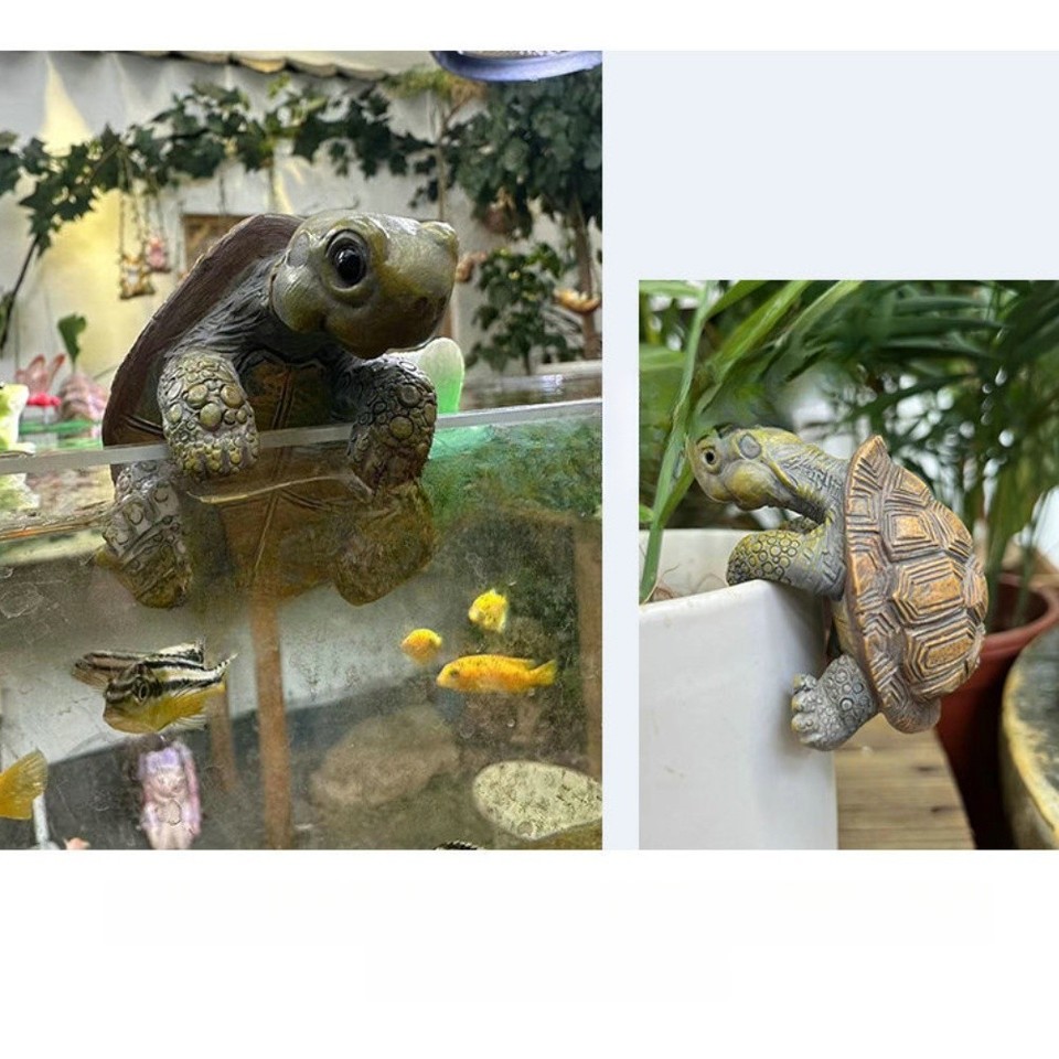 Simulated Turtle Resin Statue for Outdoor Garden Yard Decoration Accent ...