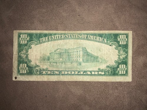 $10 1929 Boston Massachusetts National Currency Federal Reserve Bank ...