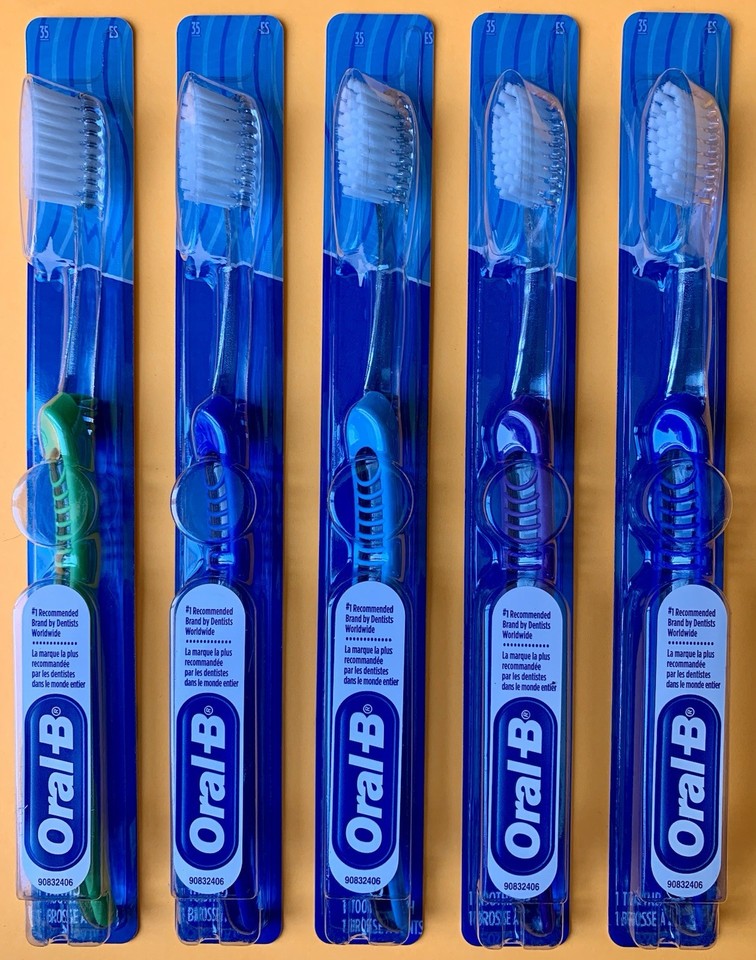 Lot of 5 Oral-B SENSITIVE Soft Bristles Compact Head Adult Manual ...