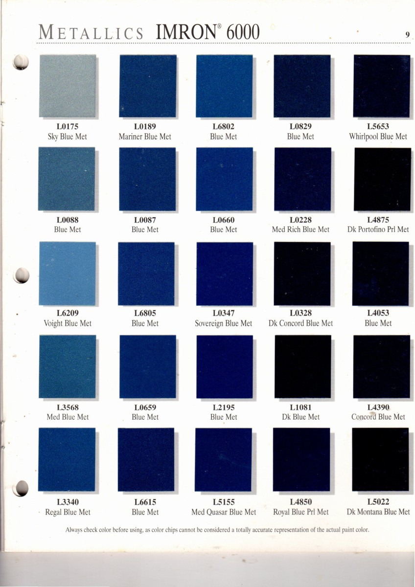 Dupont Automotive Color Chart