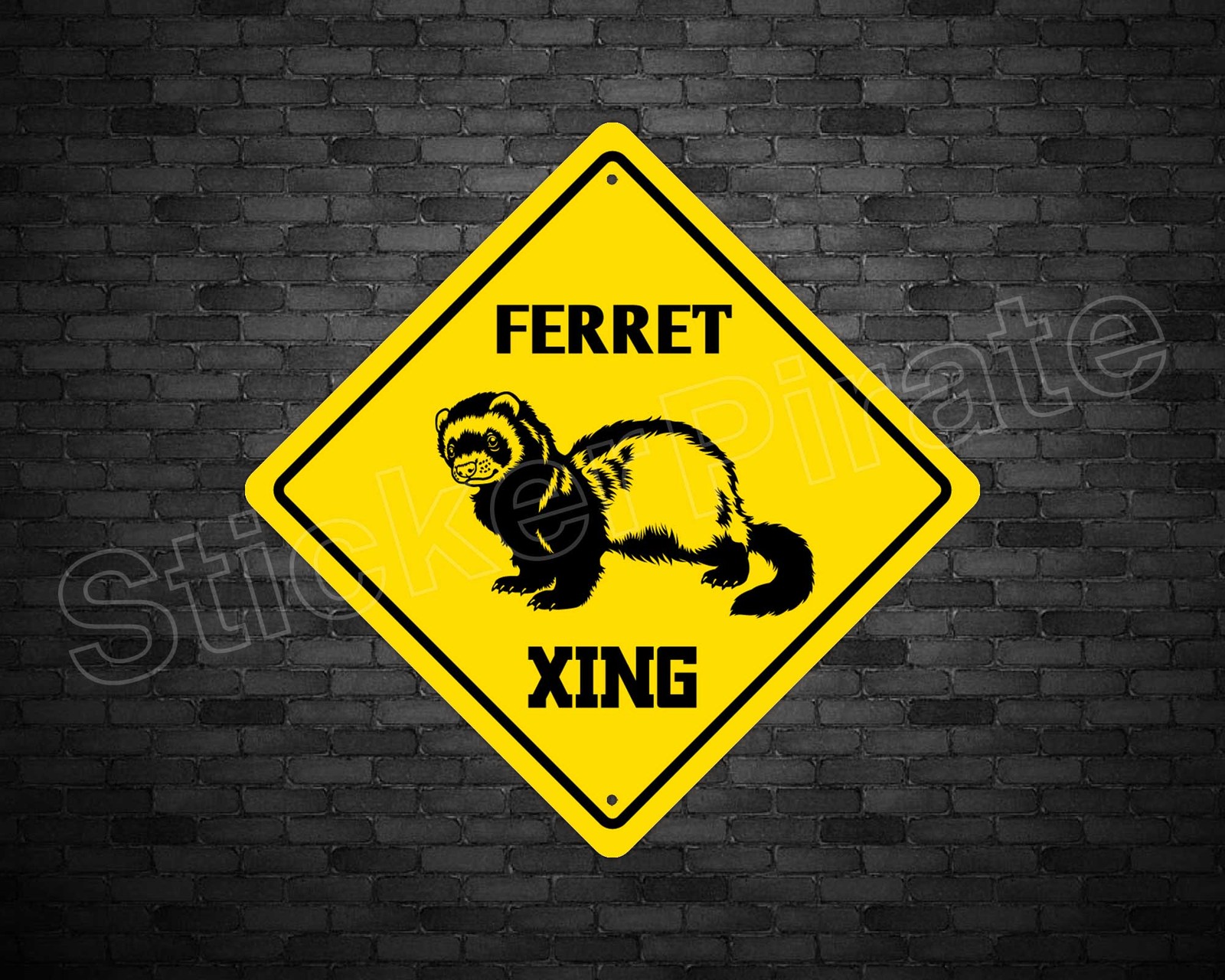*Aluminum* Ferret Crossing Funny Metal Novelty Sign 12"x12" | eBay