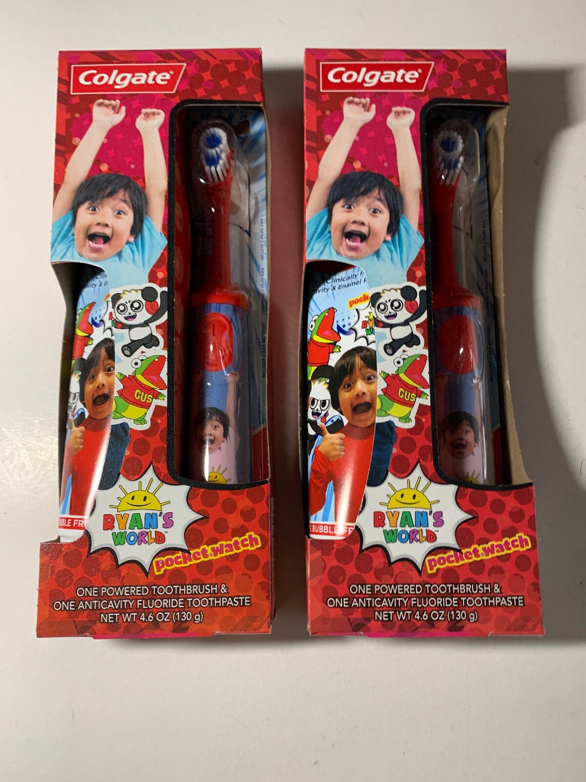 Ryan’s World Colgate Battery Powered Toothbrush Set, Lot of 2 New In ...
