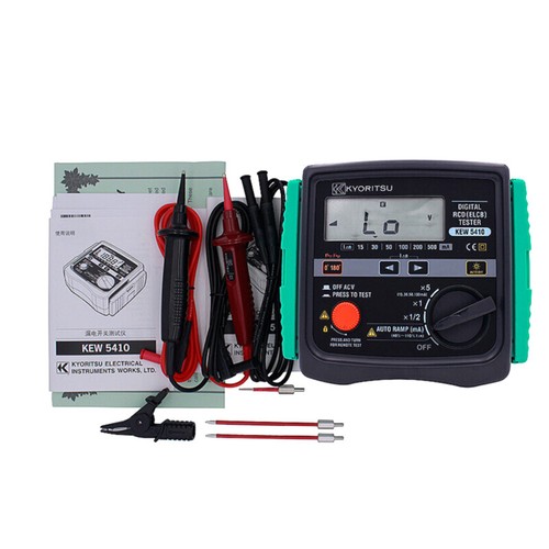Kyoritsu KEW 5410 RCD Tester trip time Auto-detection of Contact ...