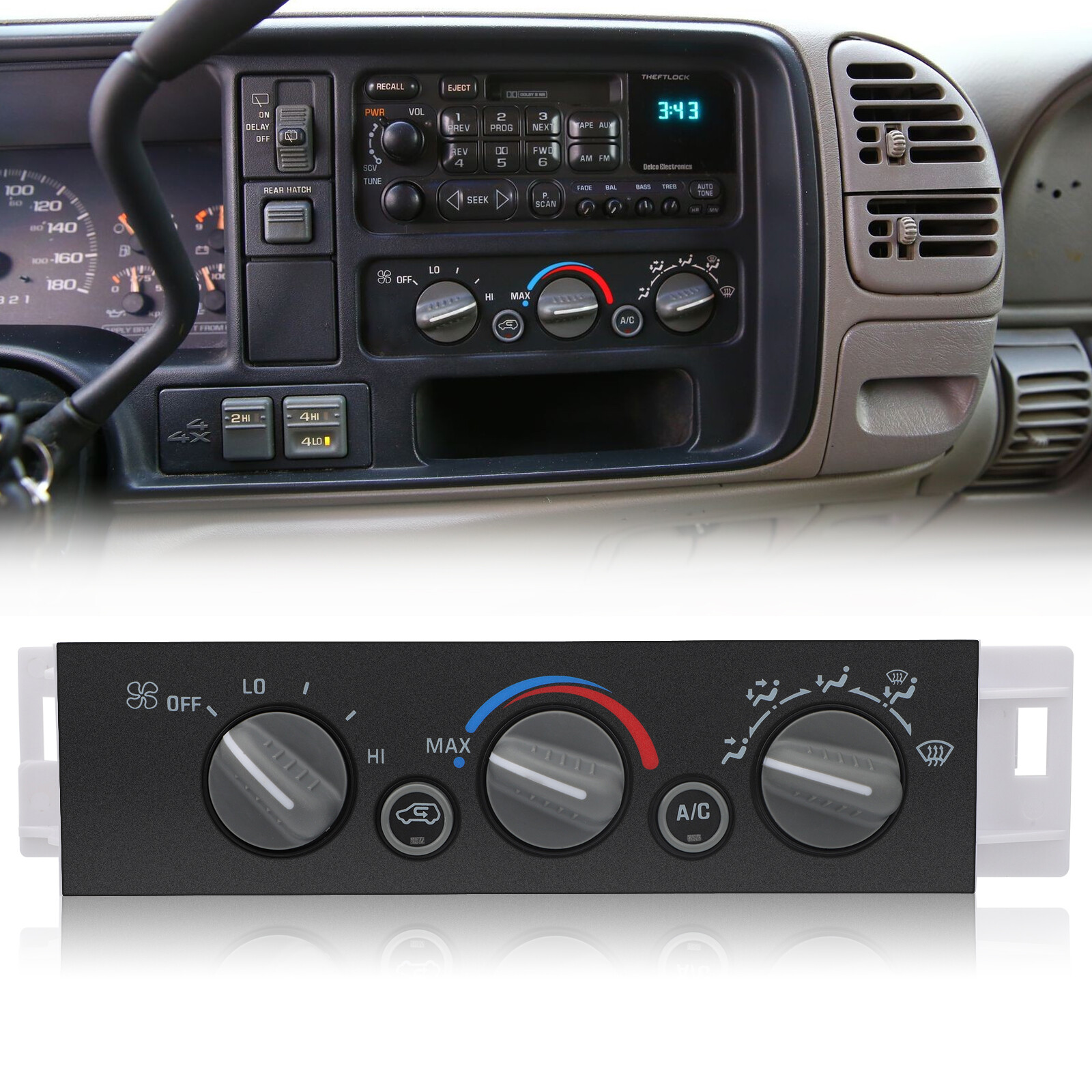 1996-2002 Chevy GMC C1500-C3500 K1500-K3500 A/C Heater Climate Control ...