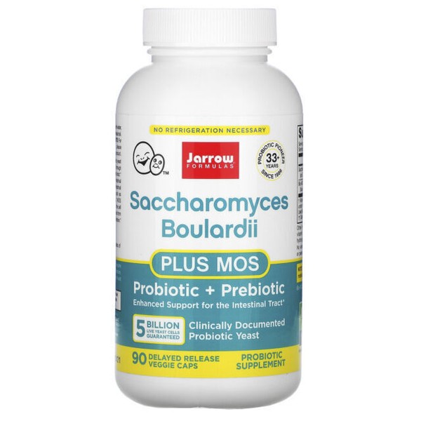 Jarrow Formulas Sacharomyces Boulardii & MOS Probiotic - 90 Capsules ...