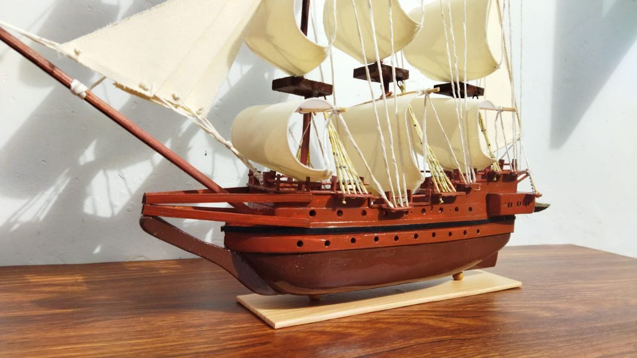Wooden Boat Ship Diy Kit Model Toy Navy Gift Hot Sailing Assembly free ...