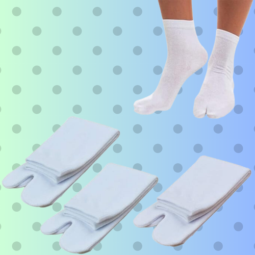 3 Pairs Japan Tabi Socks Split 2 Toe Sandals Ninja Slipper Japanese ...