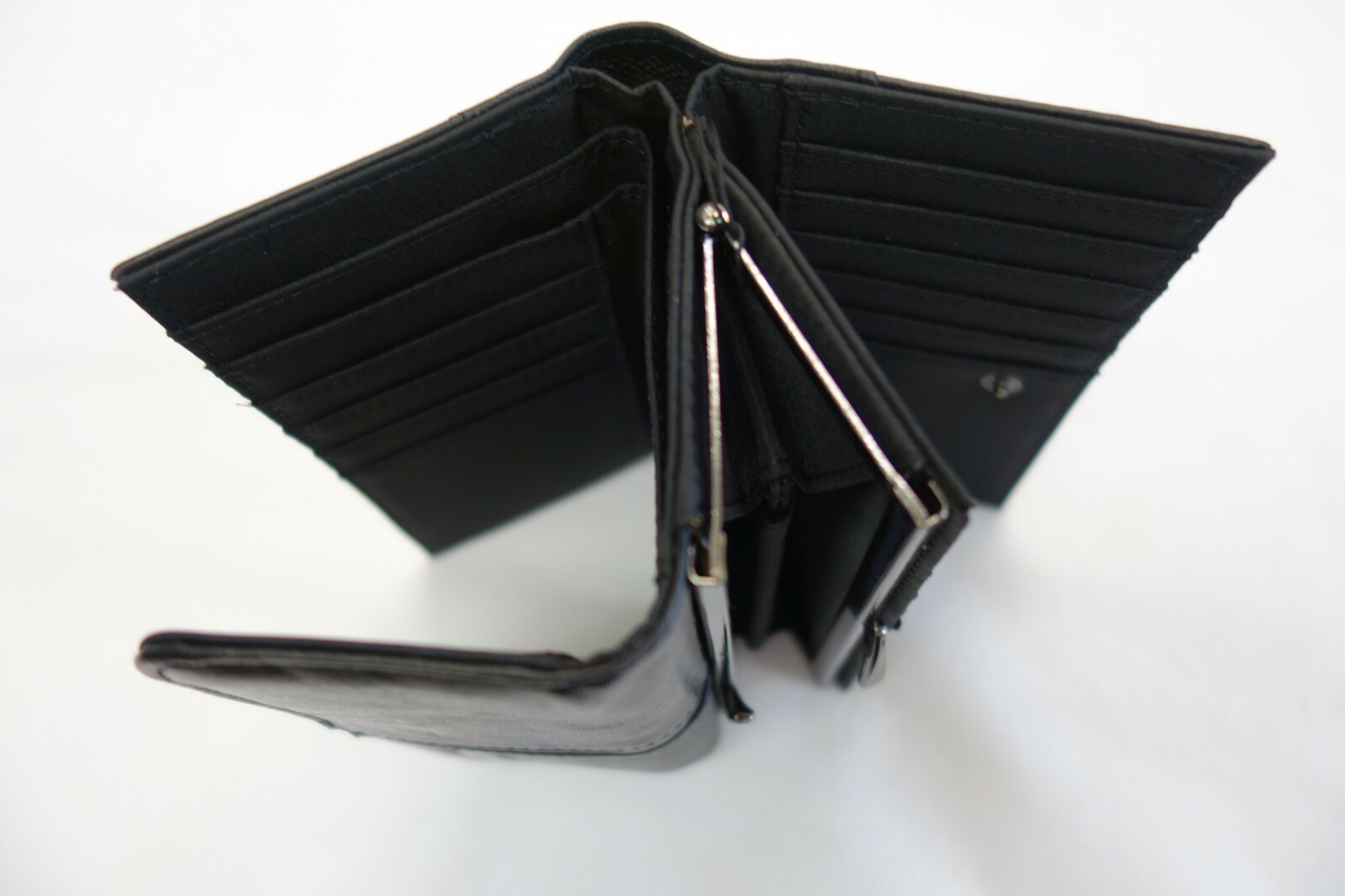 Ladies Leather Purse Wallet Black Extra Large Size | eBay UK