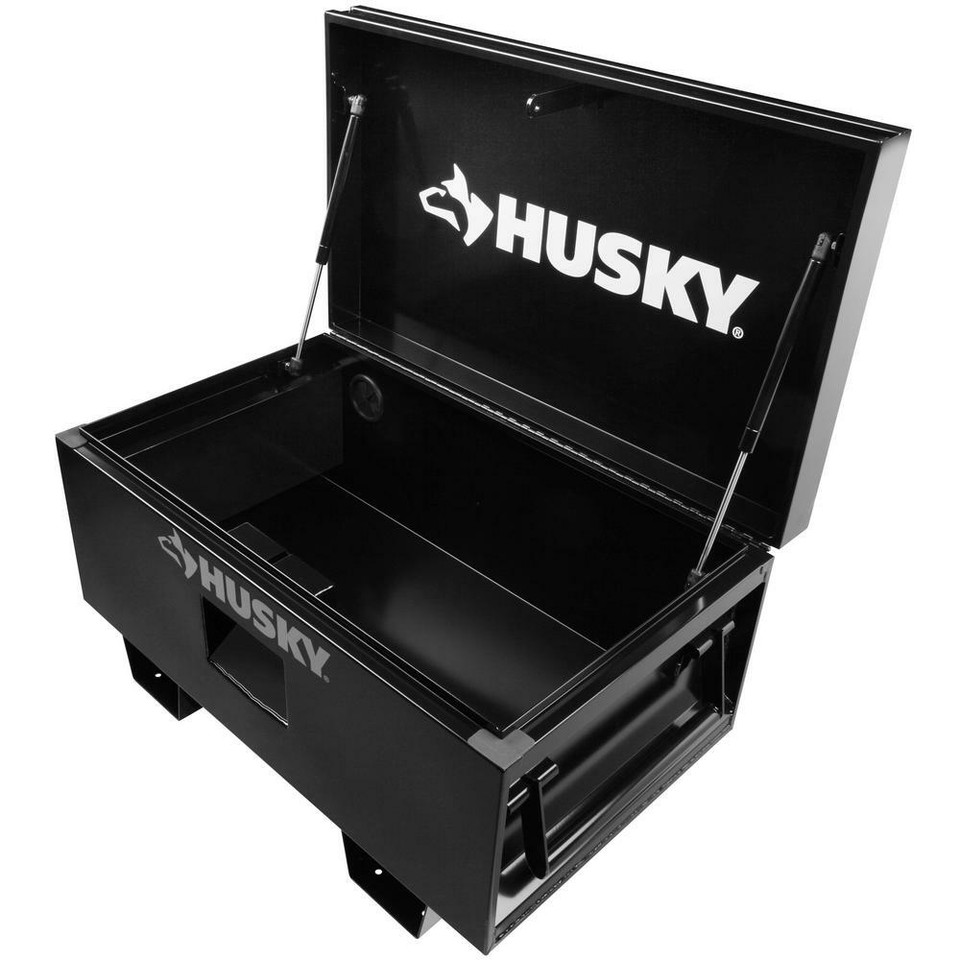 Husky Job Site Tool Box Jobsite Storage Organizer Steel Black 32 X 19.3 ...