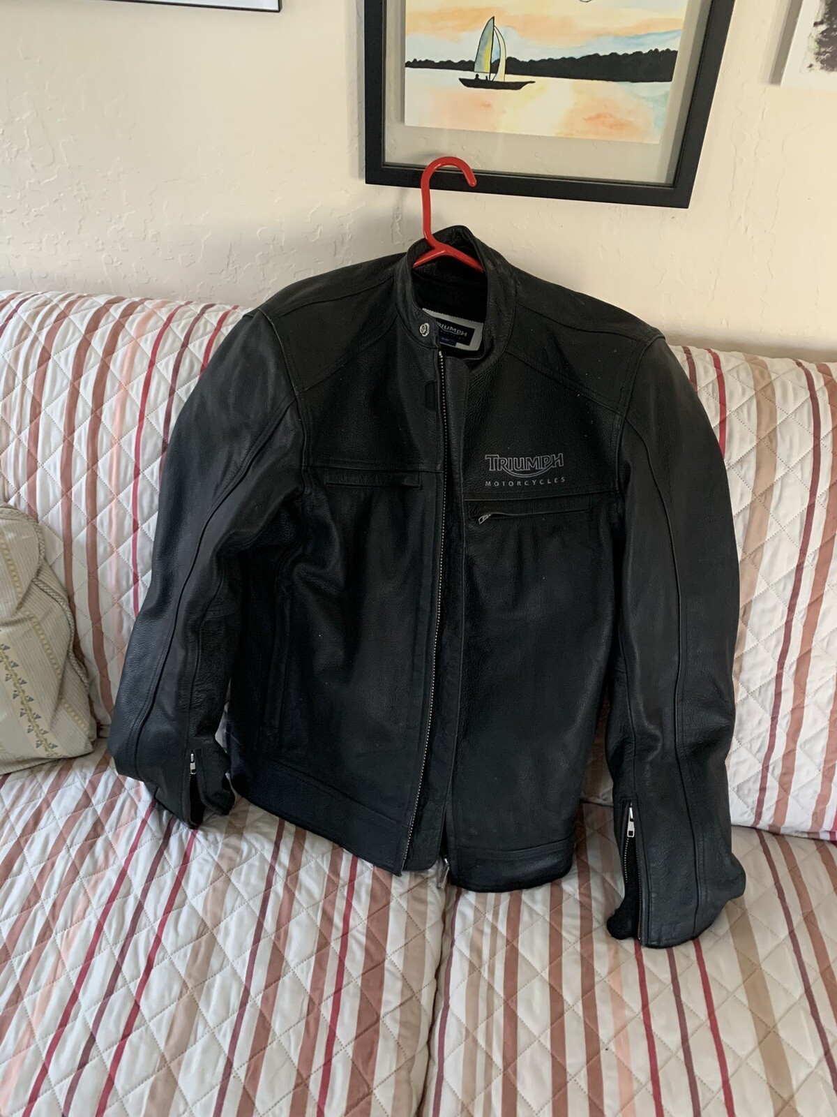 Leather Triumph Motorcycle Jacket - Gem