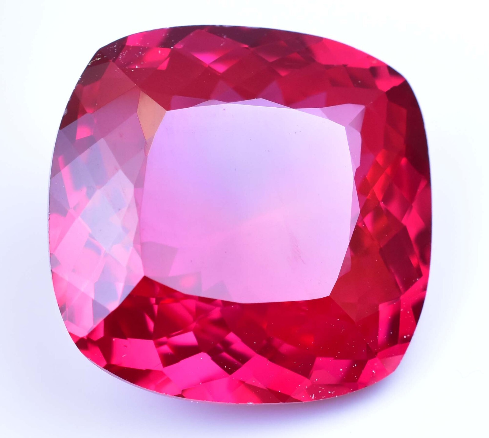 Flawless Natural Mogok Pink-Red Ruby 57.15 Ct Cushion Certified Loose ...