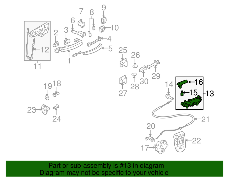 Genuine Audi Handle Inside 8K0-837-019-G-7PE | eBay