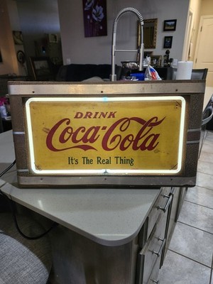 Rare COCA-COLA reverse Painted Backlit Neon Advertising Sign | eBay