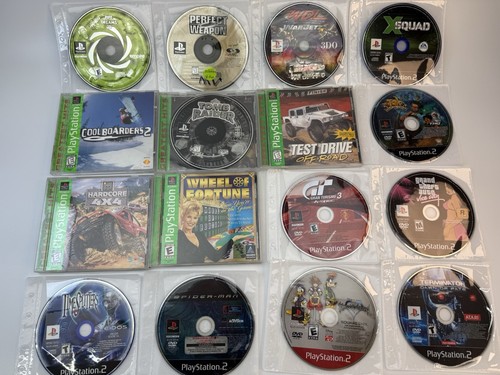 Playstation lot of 16 (PS1 PS2 ) Video Games Discs And Some CIB ...
