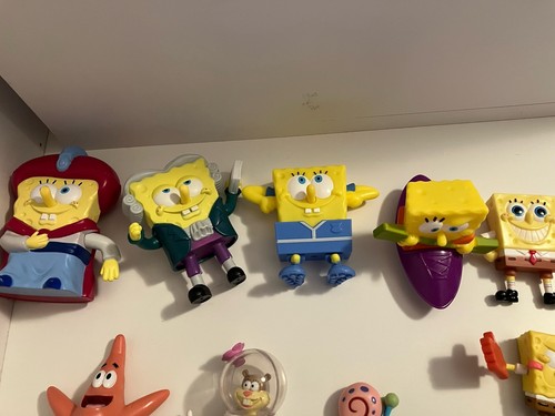 SpongeBob Sandy Squi Action Figure Lot Jakks Viacom Burger King ...