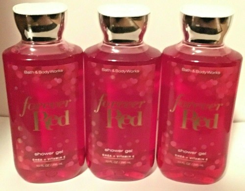 3 Bath & Body Works ~FOREVER RED~ Shower Gel Body Wash Shea+Vitamin E ...