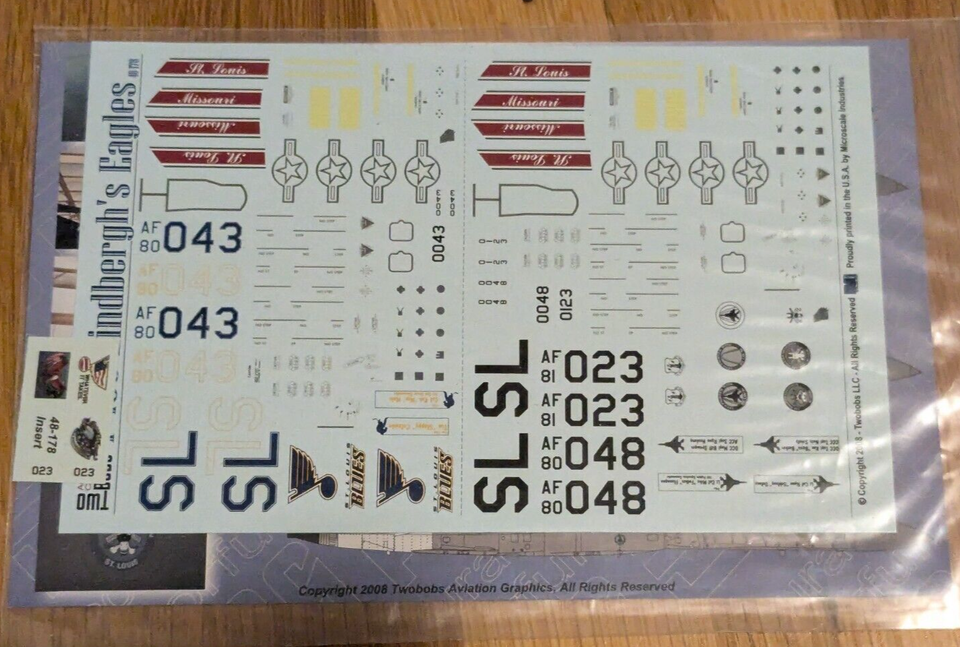 1/48 Two Bobs Decals F-15C Lindberg's Eagles 110th FS #48-178 | eBay