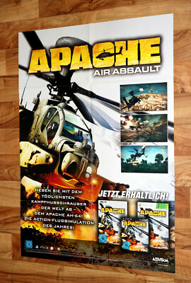 Apache Air Assault Xbox 360 PS3 Very Rare Promo Poster 84x59cm | eBay