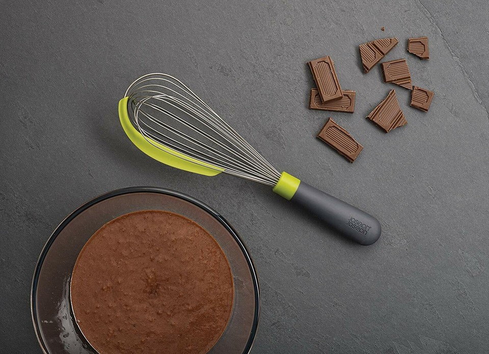 Stainless Steel Whisk 2 in 1 with Integrated Silicone Bowl Scraper ...