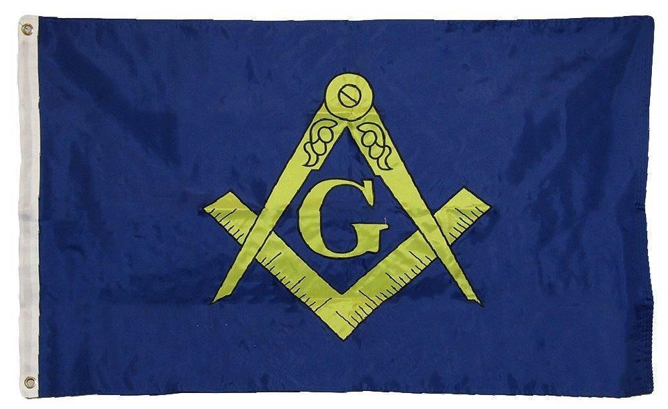 3x5 Embroidered Sewn Mason Masonic 300D Nylon Flag 3'x5' Clips | eBay
