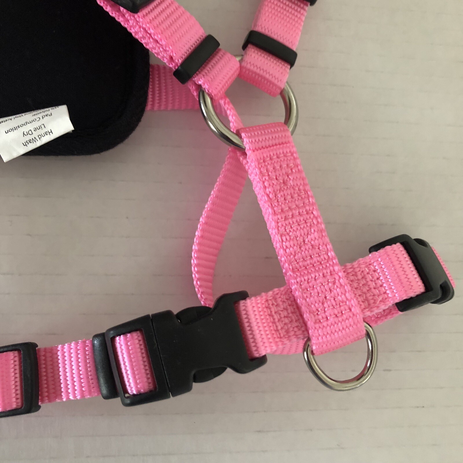 Frisco Dog Harness Medium Padded Front Lead Pink & Black Adjustable for ...