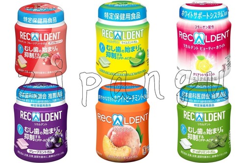 6 Bottles Recaldent Sugar Less Grain Gum Oral Care CPP-ACP Select ...