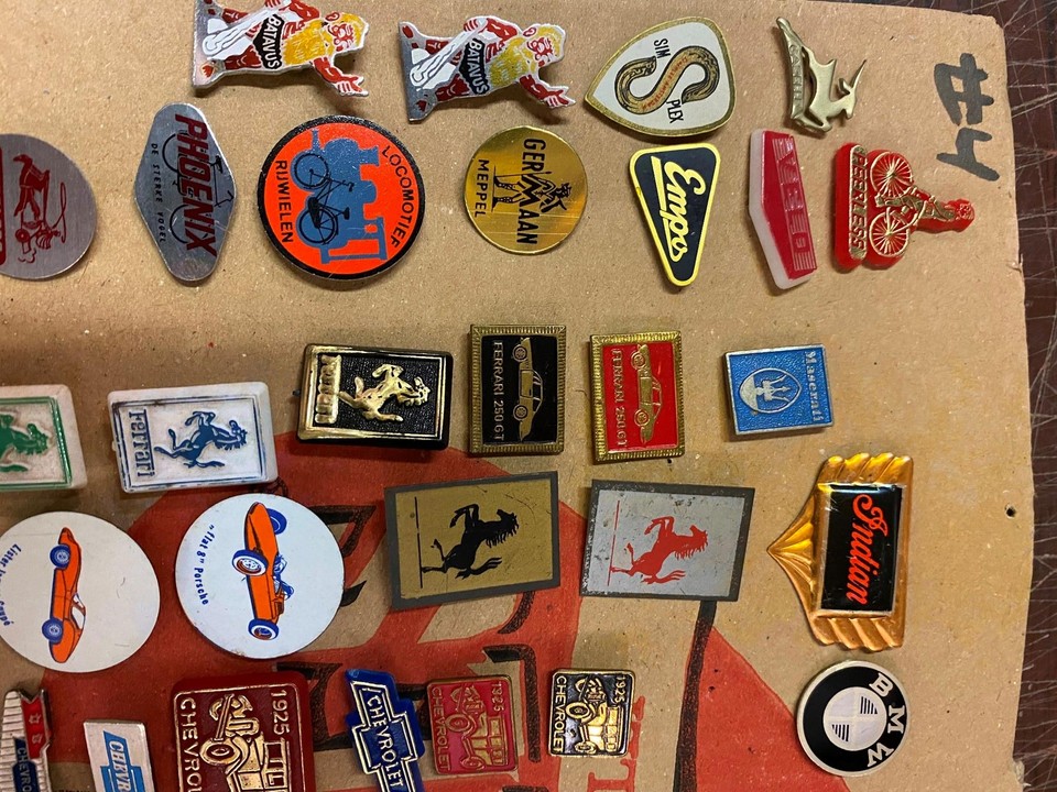 Vintage Oil Gas Petroliana Pins Advertising 1950's Chrysler Mercedes ...