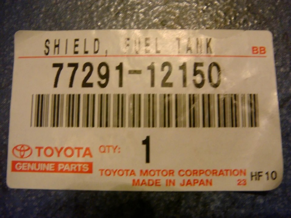 Toyota Genuine Fuel Tank Filler Pipe Shield Assy, 77291-12150 ...