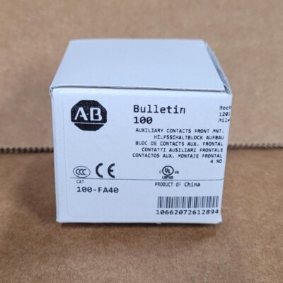 Allen Bradley 100-FA40 Auxiliary Contact Front Mount, 4 NO Contacts | eBay
