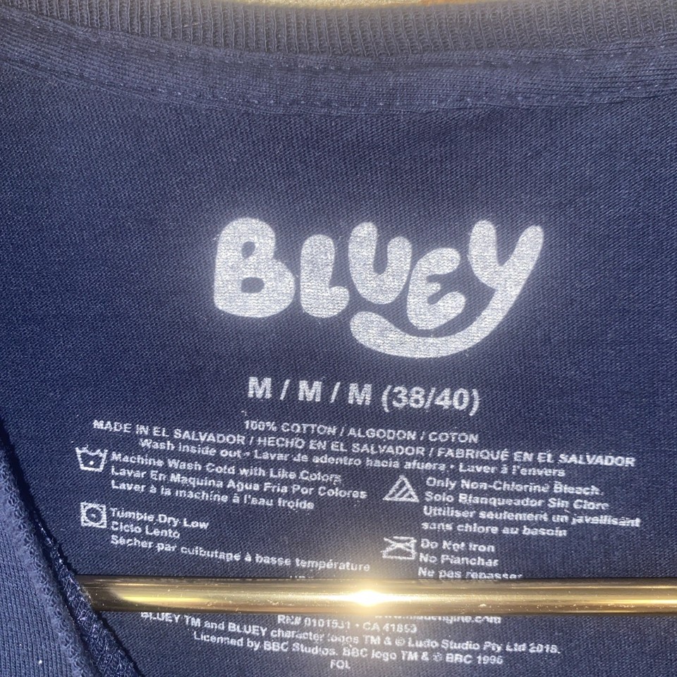 Men's Bluey Whaddup Party People Graphic Tee T-Shirt Medium B2 | eBay