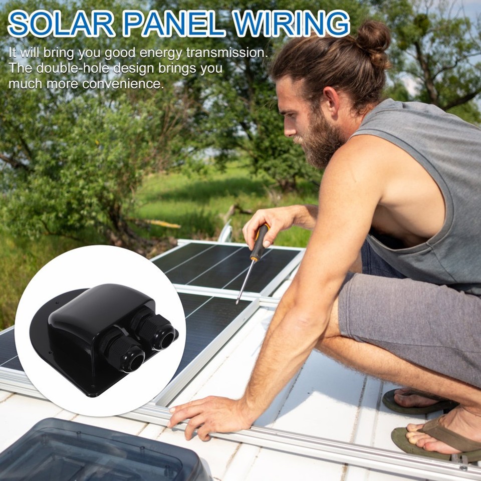 weatherproof cable entry plate ABS 2-hole Roof Wire Entry Gland Dual ...