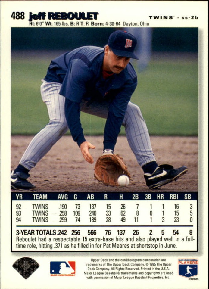 1995 Collector's Choice #488 Jeff Reboulet (GotBaseballCards) | eBay