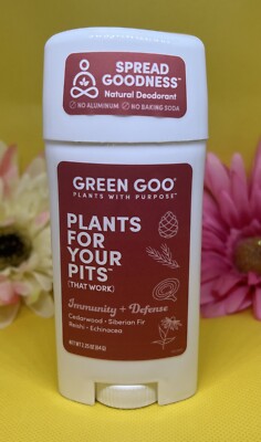 Green Goo Plants Pits Deodorant Immune Defense Focus Cedarwood ...