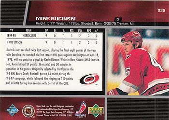1998 Upper Deck #235 Mike Rucinski Carolina Hurricanes | eBay