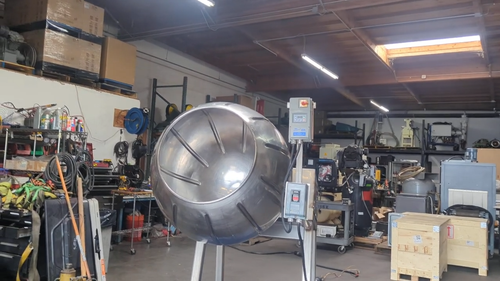 Stainless Chocolate Candy Coating Panner Panning Machine With Ribs VFD ...