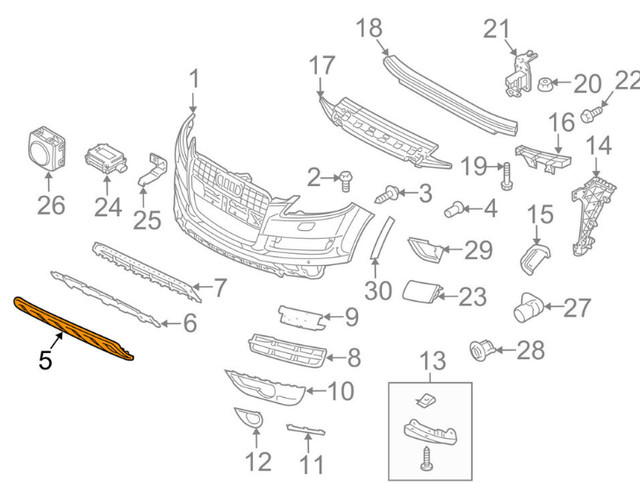 Genuine Audi Lower Molding 4l0807733b V7w for sale online | eBay