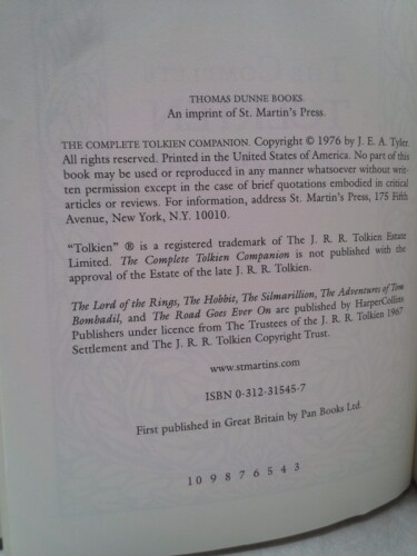 The Complete Tolkien Companion by Tyler, J. E. a. 9780312315450 | eBay