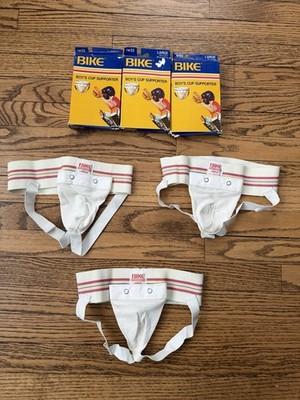 VTG Lot Of 3 Bike Athletic No. 53 Boy’s Large Striped Cup Supporter ...