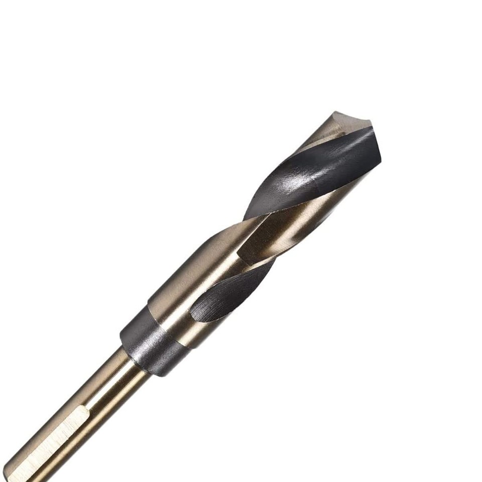 23mm HSS Reduced Shank Twist Drill Bit 10mm Shank Gold and Black Coated ...