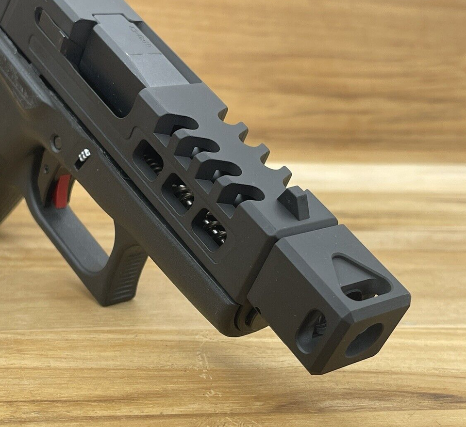 Micro Muzzle Brake Comp Glock 43, 17, 19, 26 Springfield Hellcat 1/2x28 ...