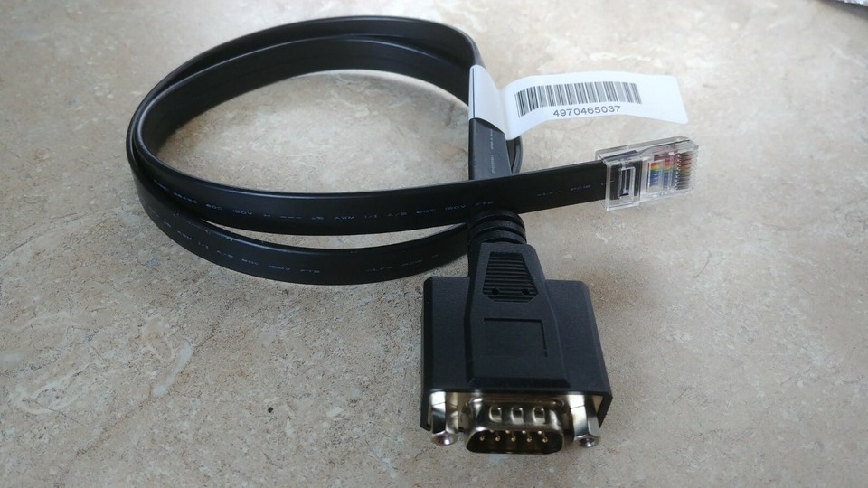 NCR 497-0465037 1432-C337-0007 RJ50 10-pin RS-232 to DB9 Serial Cable ...