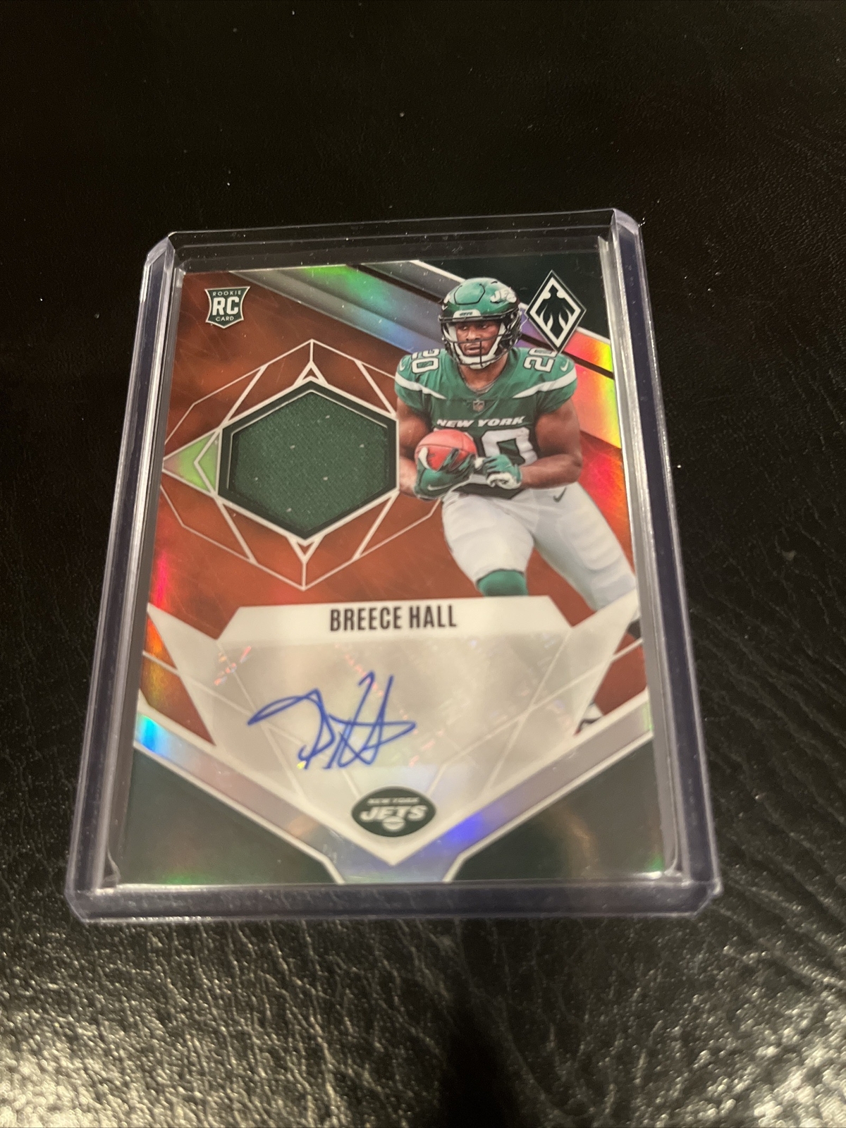 2022 Panini Phoenix Breece Hall RPA Football RPA Patch Auto SP RC 90/ ...