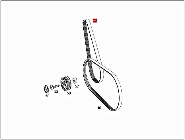 Genuine MERCEDES C215 C219 R230 S211 W211 W220 W463 V-belt 1139970192 ...