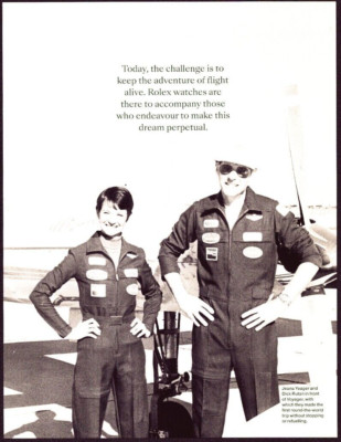 2022 Print Ad Men's Watches Rolex Jeana Yeager And Dick Rutan | eBay