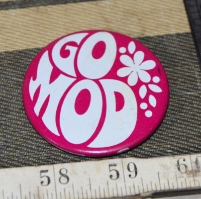 GO MOD 60s Hippie Dalo Button Pin PINBACK Vintage | eBay